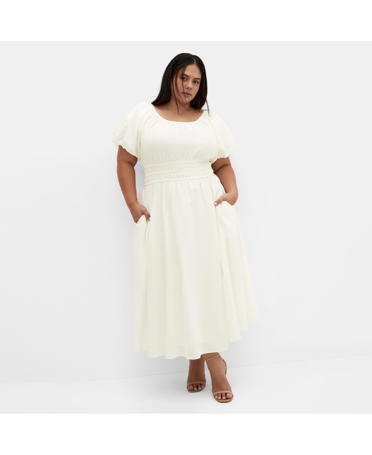 Click here for City Chic Plus Size Lillian Midi Dress - Butter prices