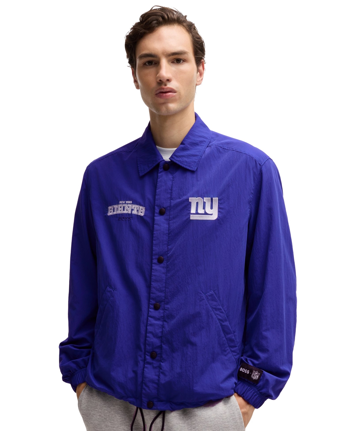 Boss x Nfl Water Repellent Jacket with Embroidered Branding