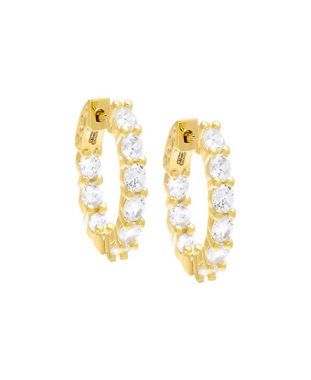 Click here for By Adina Eden Cubic Zirconia Round Hoop Earrings -... prices