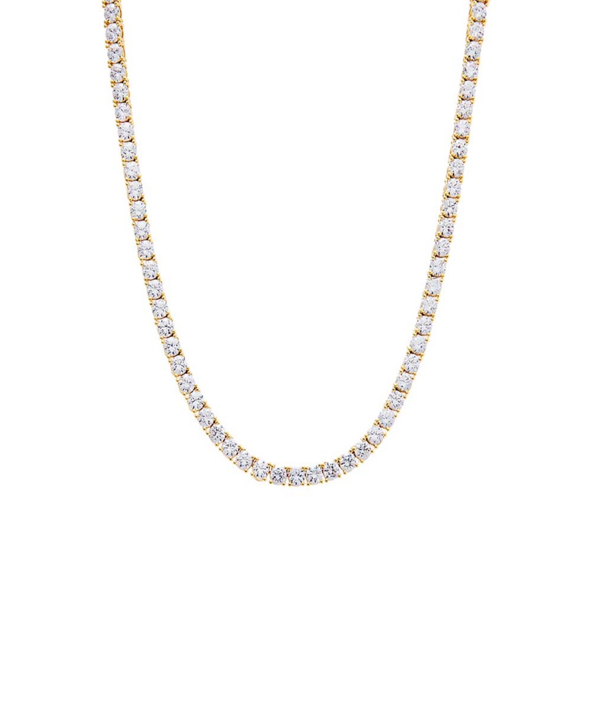 Click here for By Adina Eden Cubic Zirconia Tennis Necklace - Gol... prices