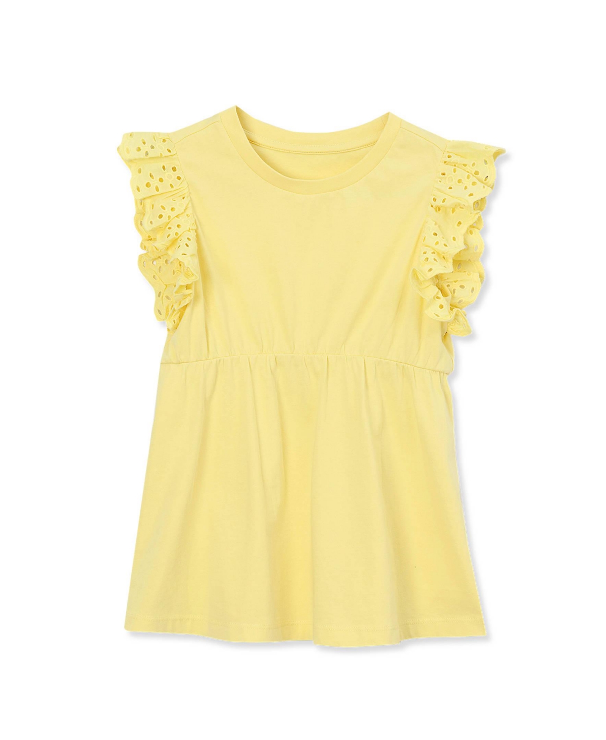 Click here for Lands End Girls Short Sleeve Peplum Top - Limeligh... prices