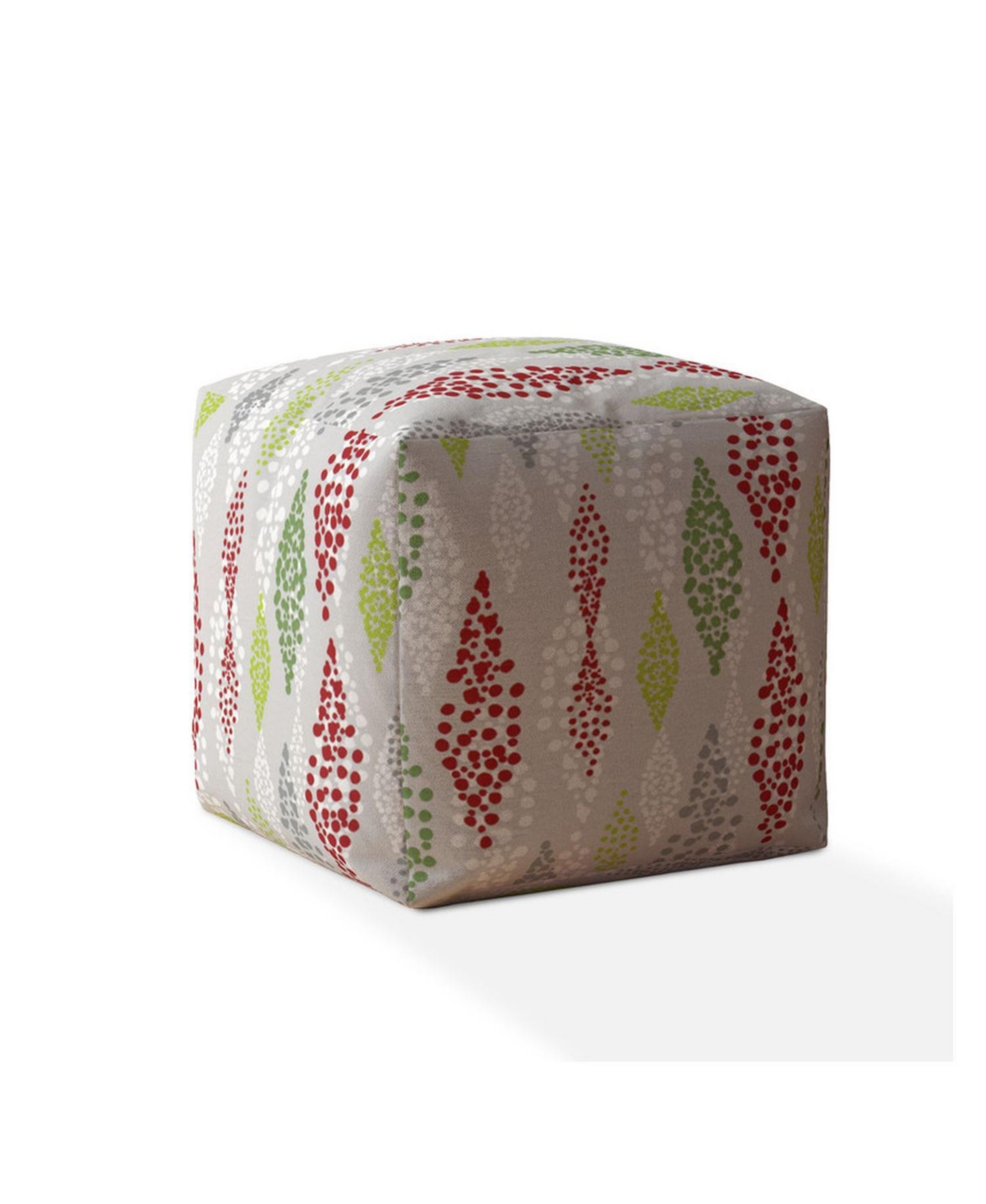 Click here for 17 Ivory Cotton Polka Dots Pouf Ottoman - Multi prices
