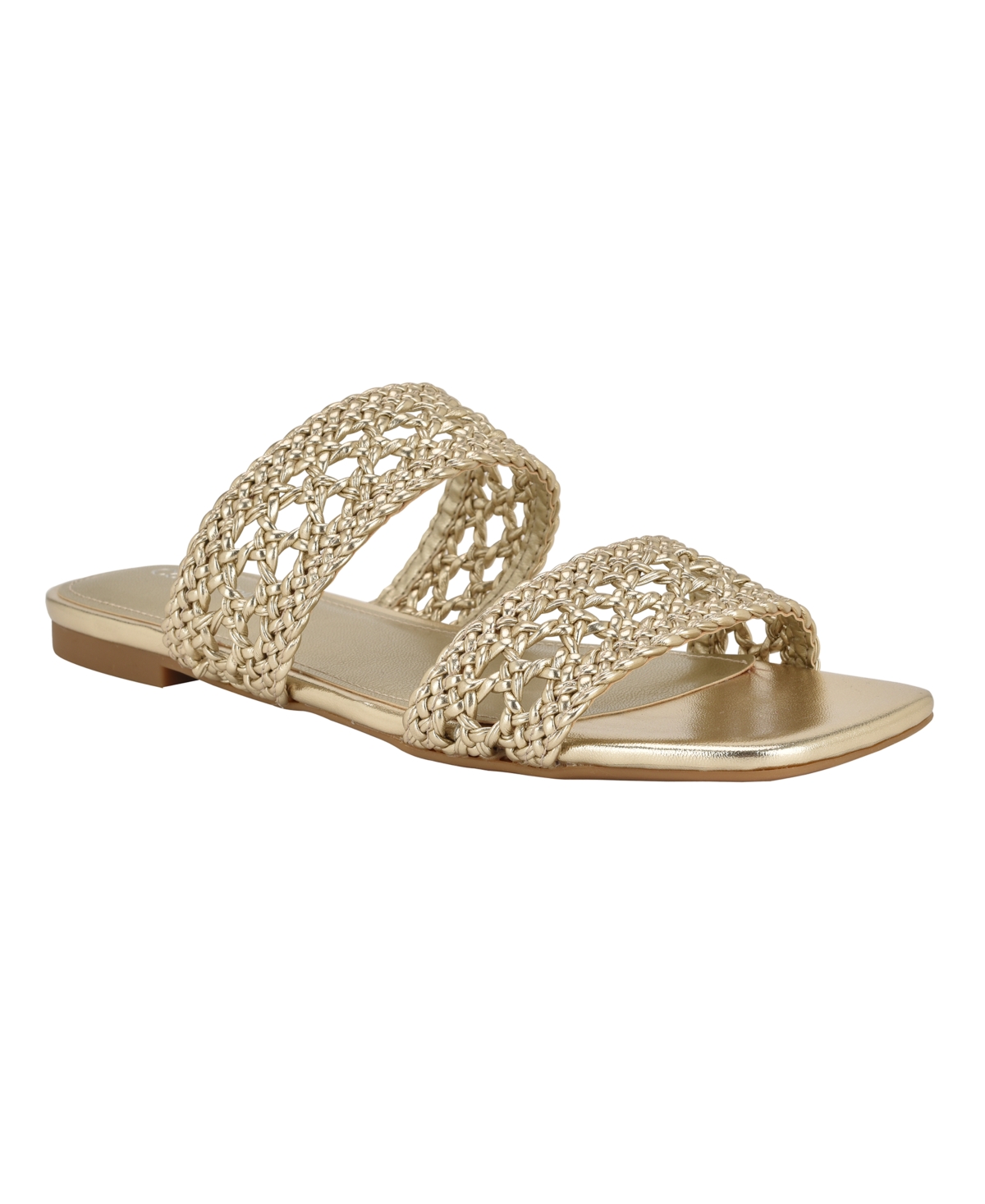 Click here for Calvin Klein Womens Florency Woven Slip-On Flat Sa... prices