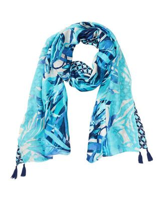 Olsen Abstract Palm Print Scarf - Macy's