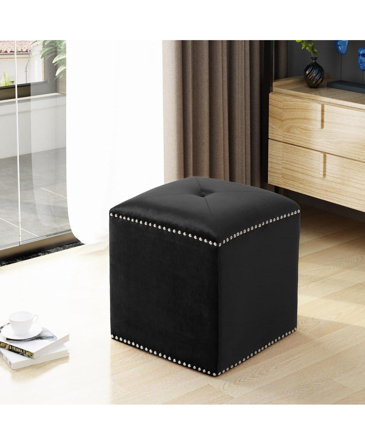 Click here for Velvet Upholstered Square Ottoman with Tufted Top... prices