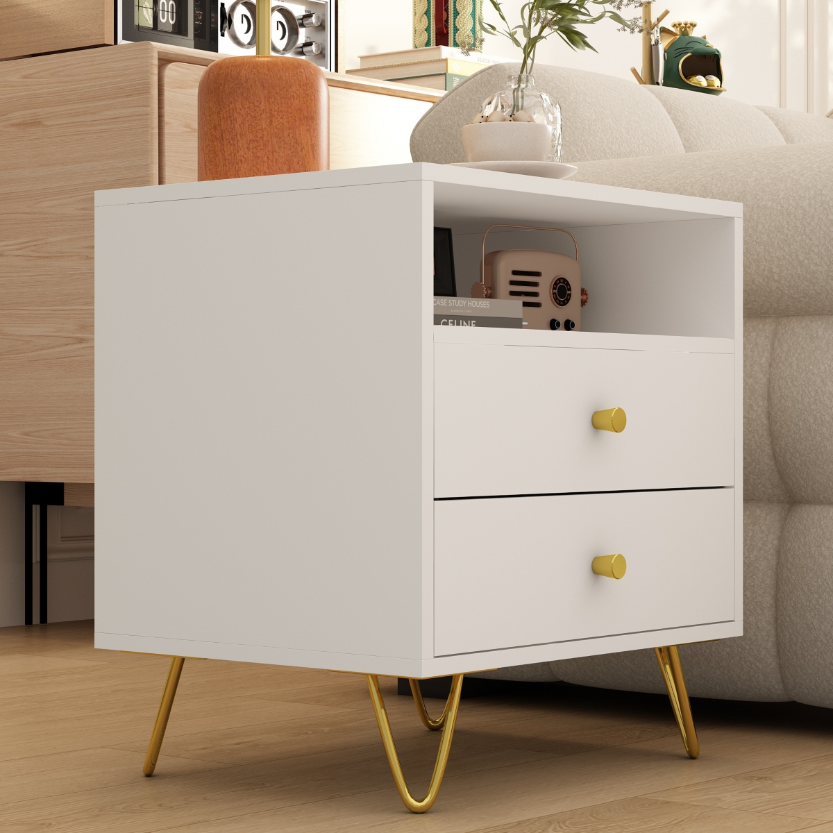 Click here for Bedside table with three drawers  side table with... prices