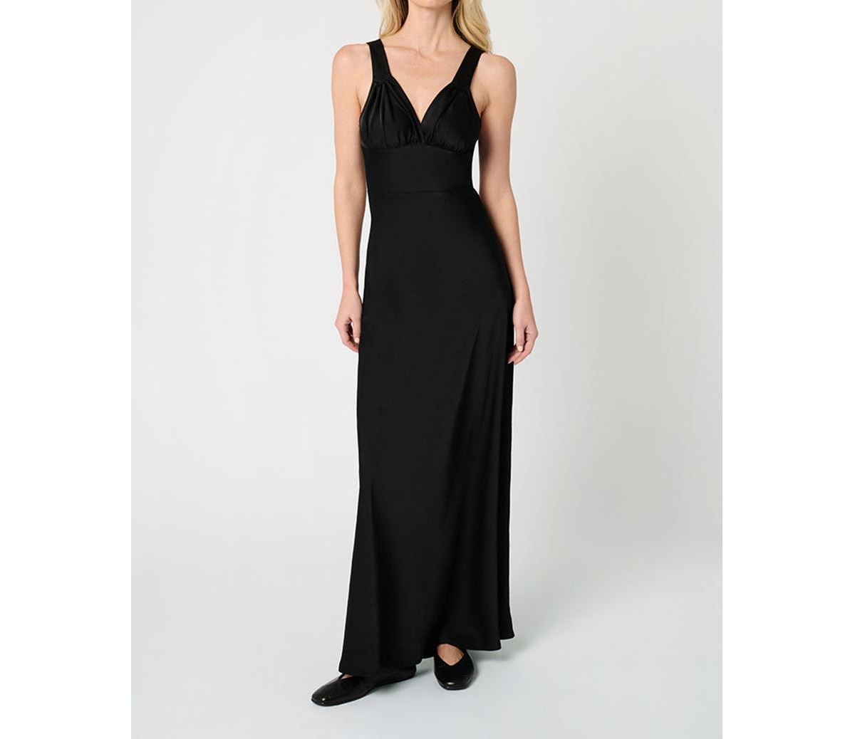 Click here for WeWoreWhat Womens Ruched Cup Slip Maxi Dress - Bla... prices