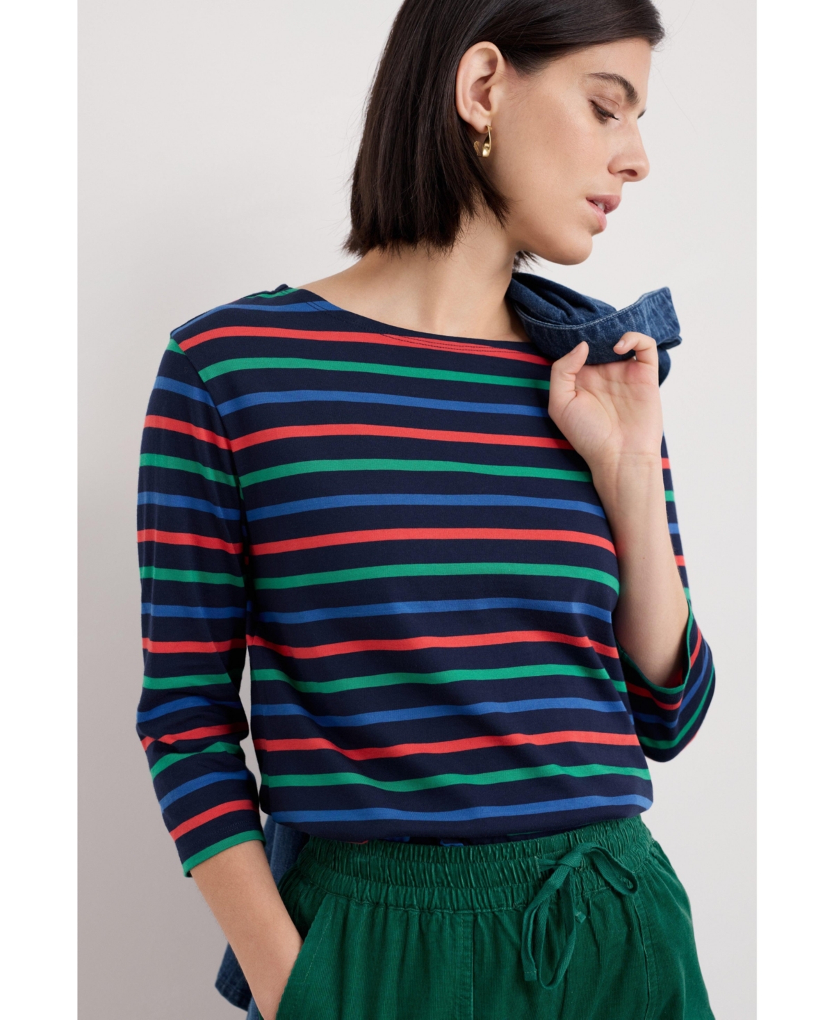 Click here for Seasalt Cornwall Womens Sailor Top - Tri breton ma... prices