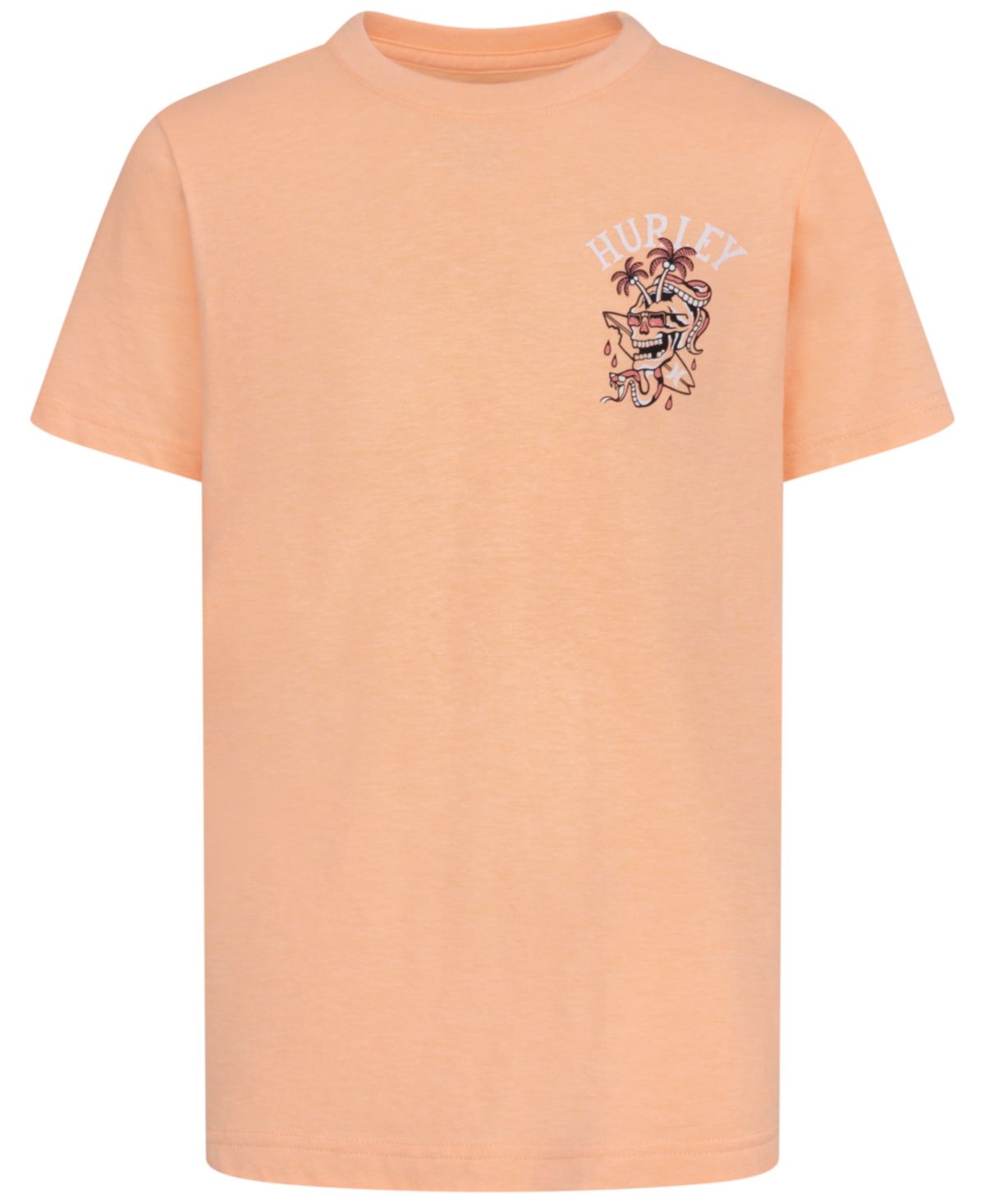 Hurley Big Boys Breaking Through Graphic Cotton-Blend T-Shirt - Sunset Glow Heather