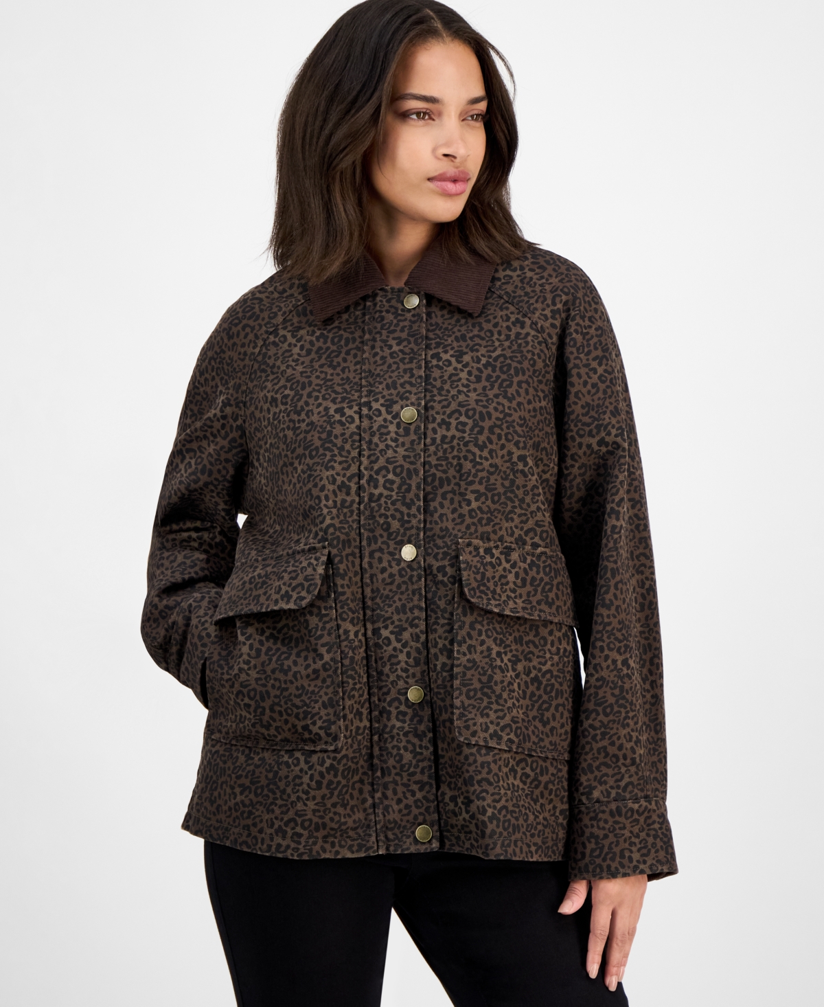 Click here for Bcbg Womens Corduroy-Collar Barn Jacket  Exclusive... prices