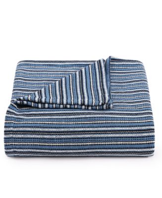 Tommy Hilfiger Nantucket Stripe Cotton Blanket, Full/Queen - Macy's