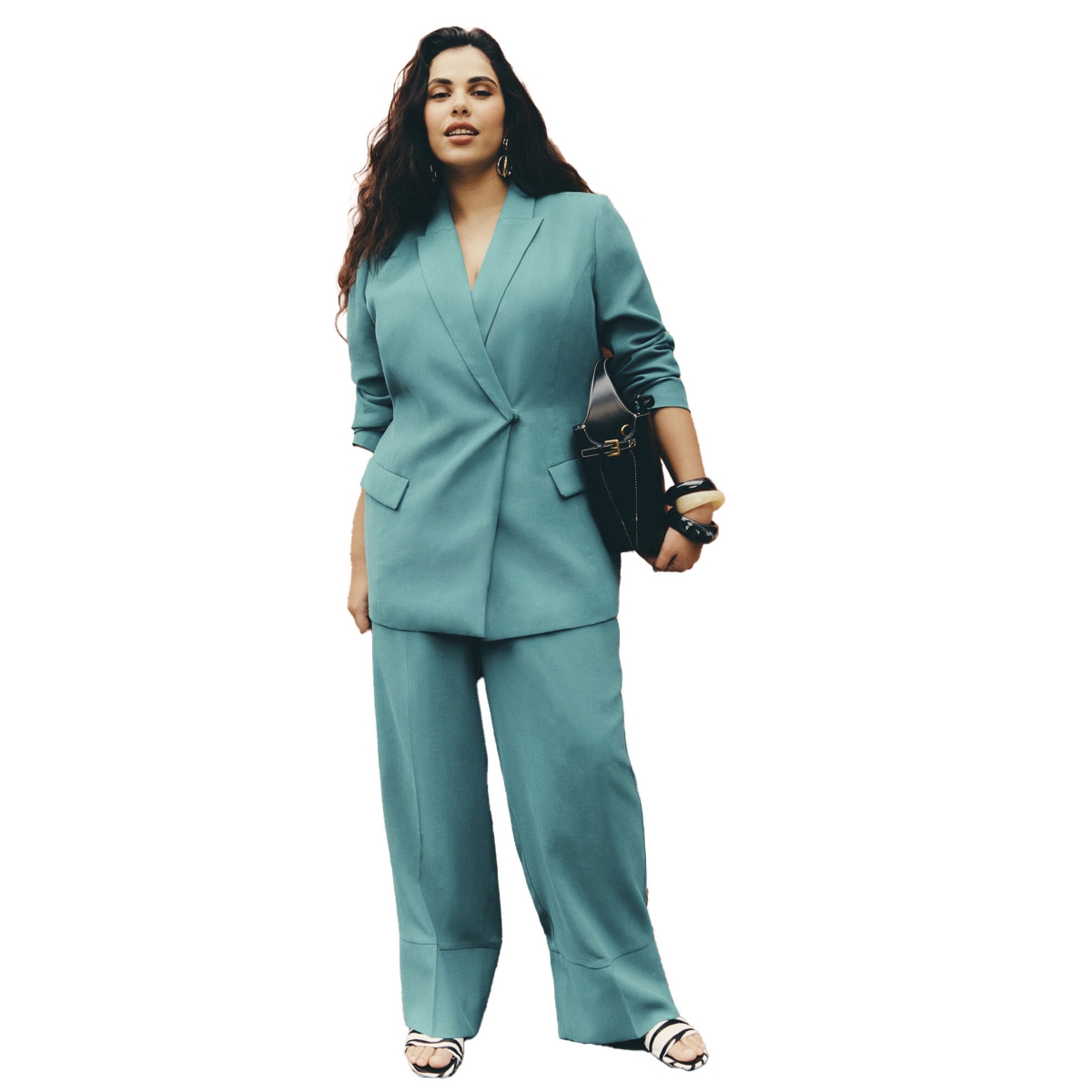 Click here for Eloquii Womens Plus Size Tall Cuff Trouser - Bayou prices