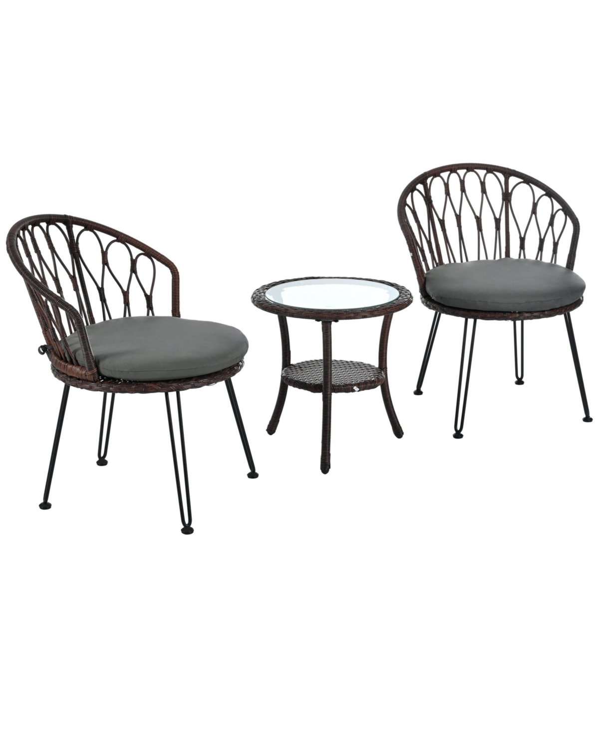 Click here for Mondawe Outdoor Leisure Set  2 Rattan Single Chair... prices