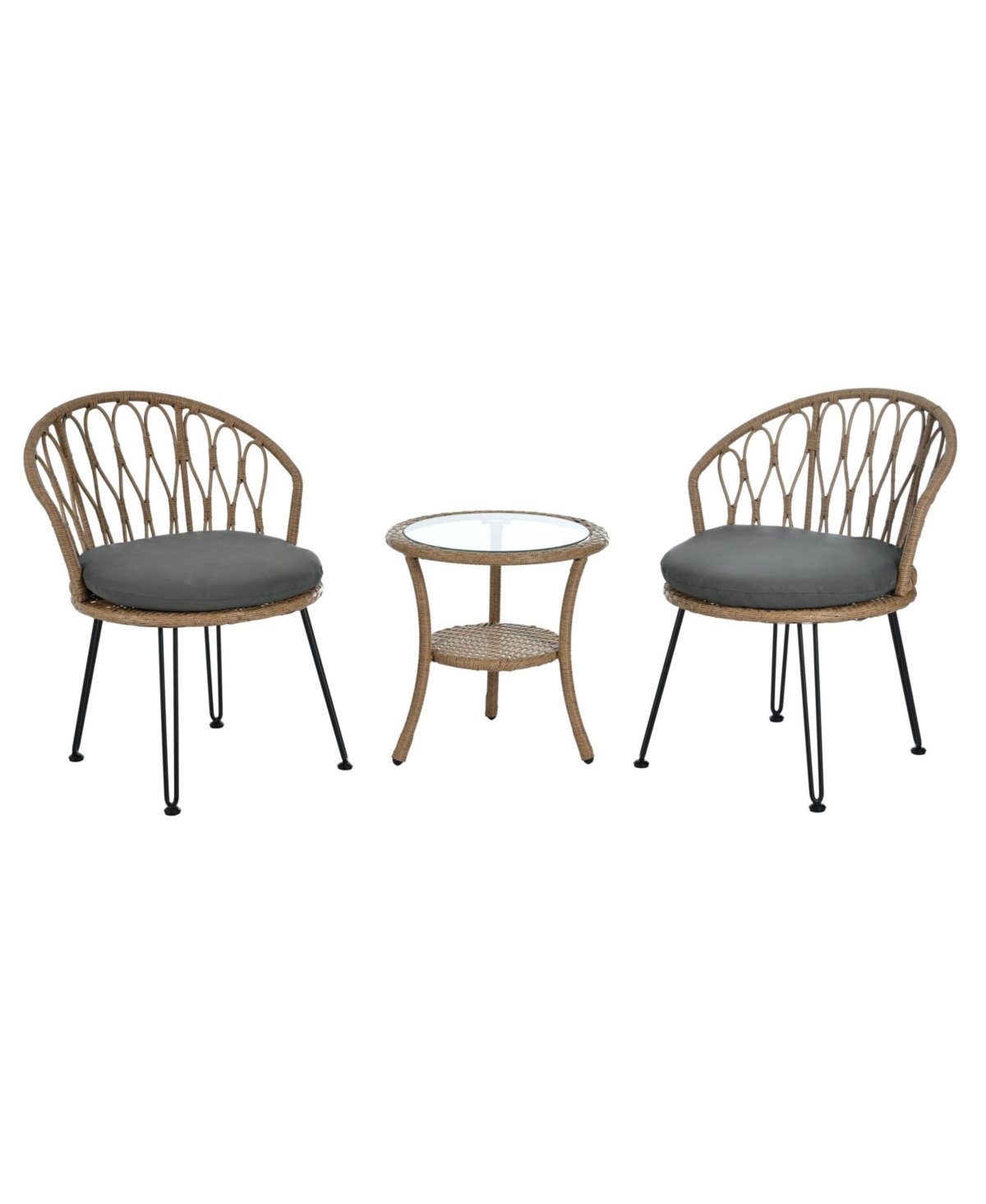 Click here for Mondawe Outdoor Leisure Set  2 Rattan Single Chair... prices