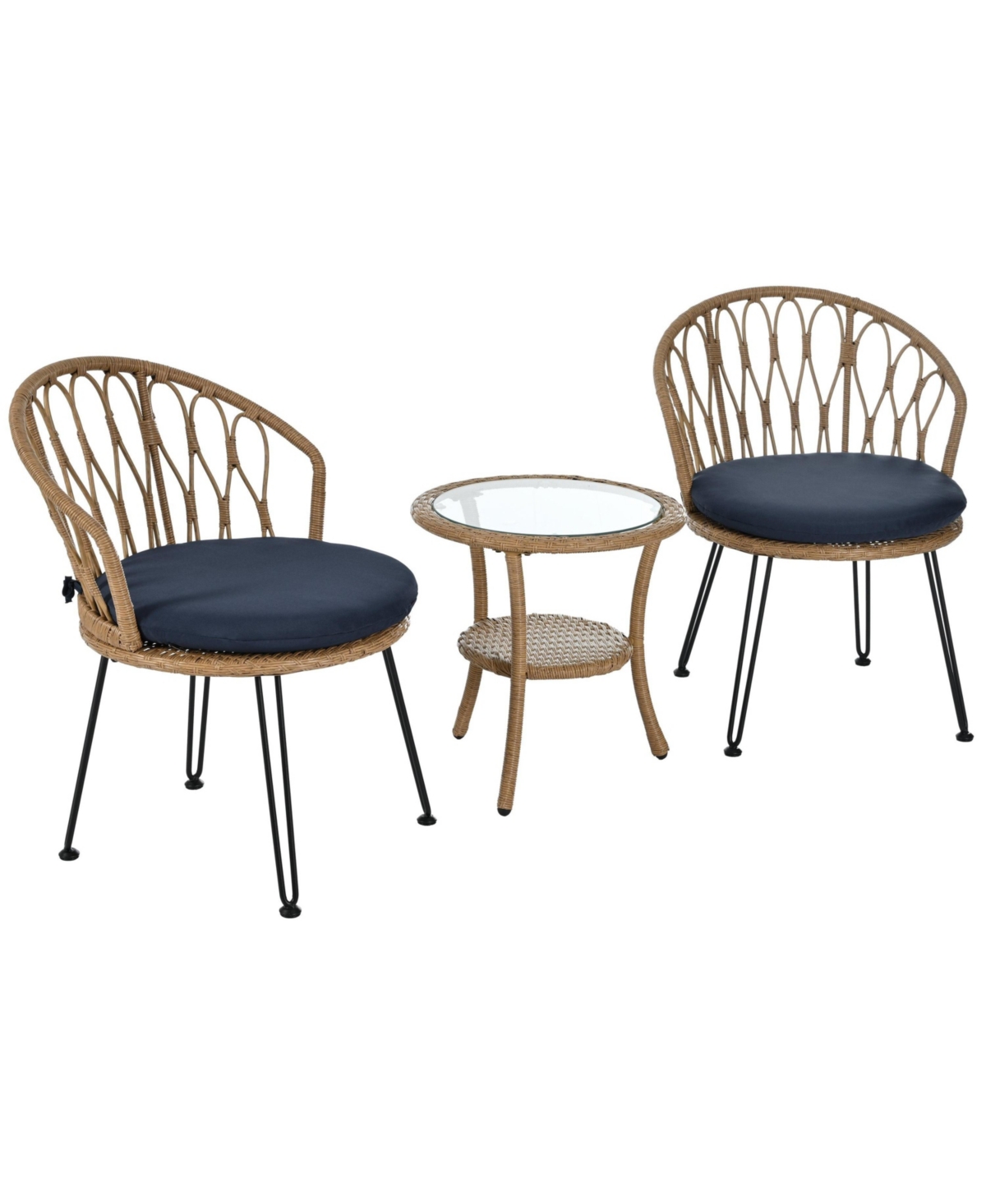 Click here for Mondawe Outdoor Leisure Set  2 Rattan Single Chair... prices