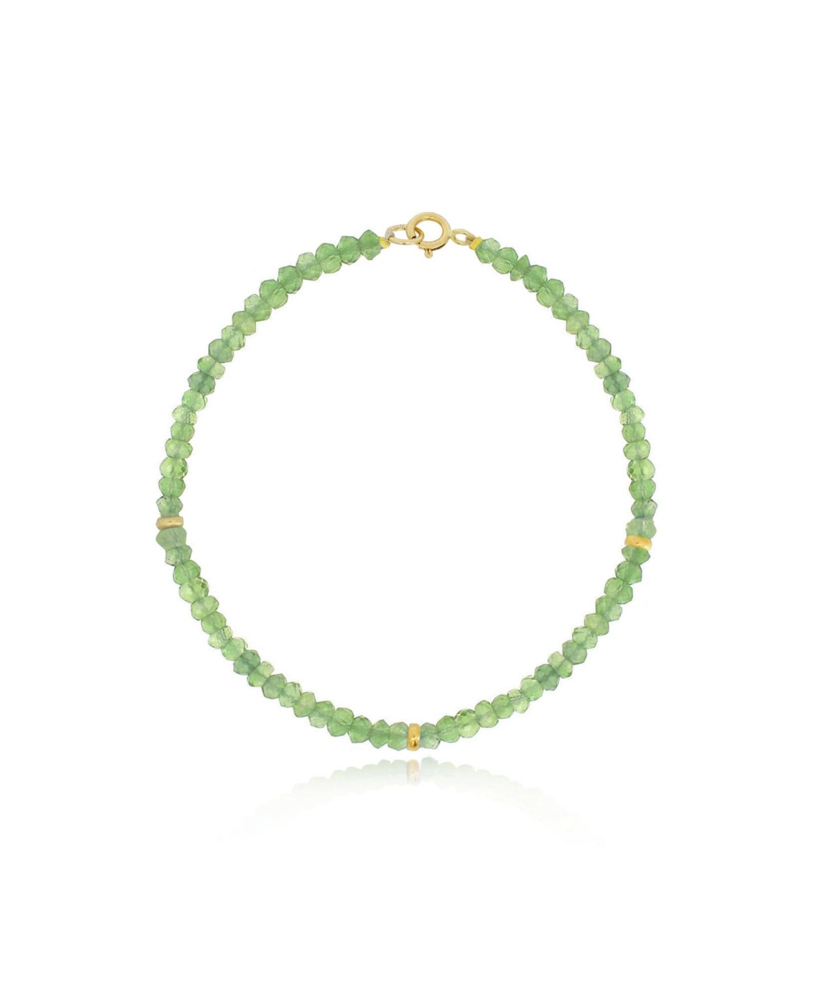 Click here for The Lovery Peridot Bead Bracelet 14K Gold - Perido... prices