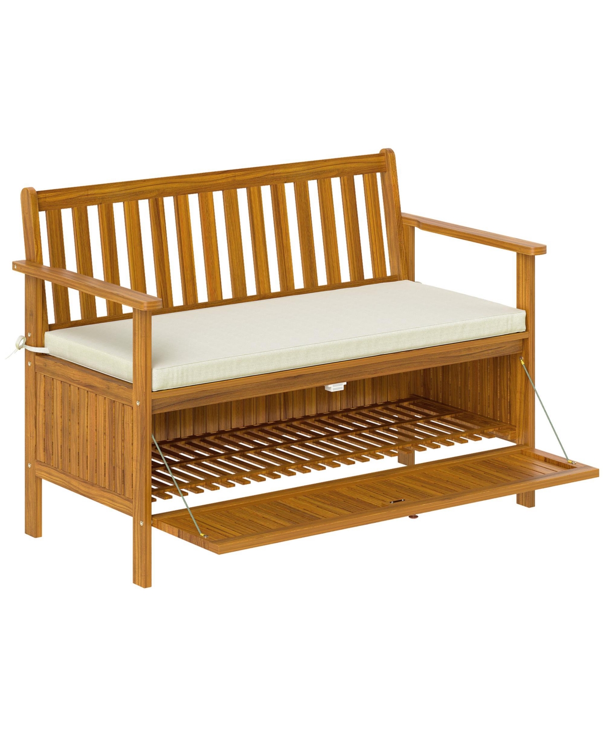 Click here for Outsunny Outdoor Bench with Storage  2 Seater Acac... prices