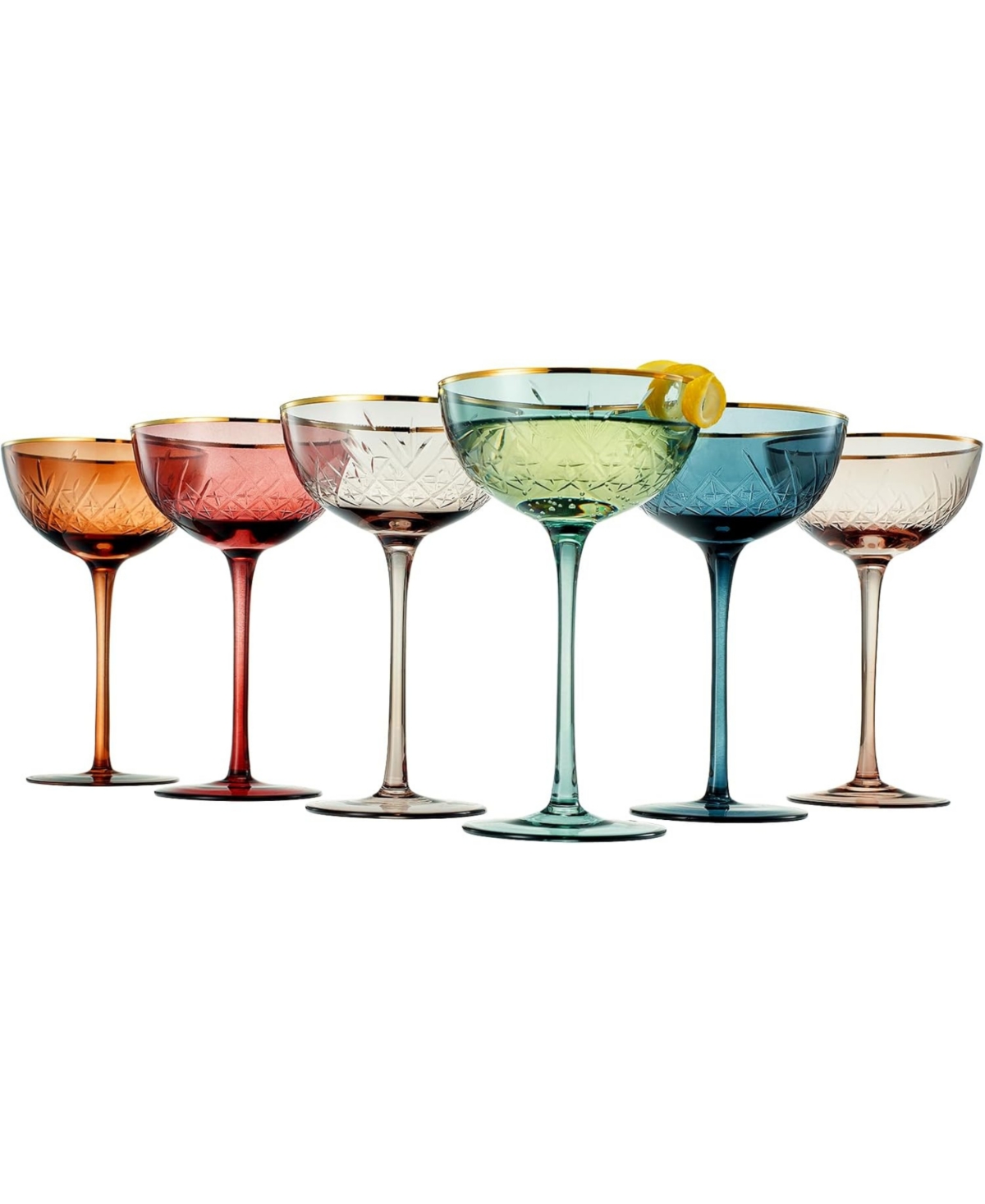 Click here for The Wine Savant Vintage Art Deco Coupe Glasses  Se... prices
