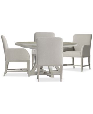Cornelia 5-Pc. Dining Set (Round Table & 4 Arm Chairs) - Macy's