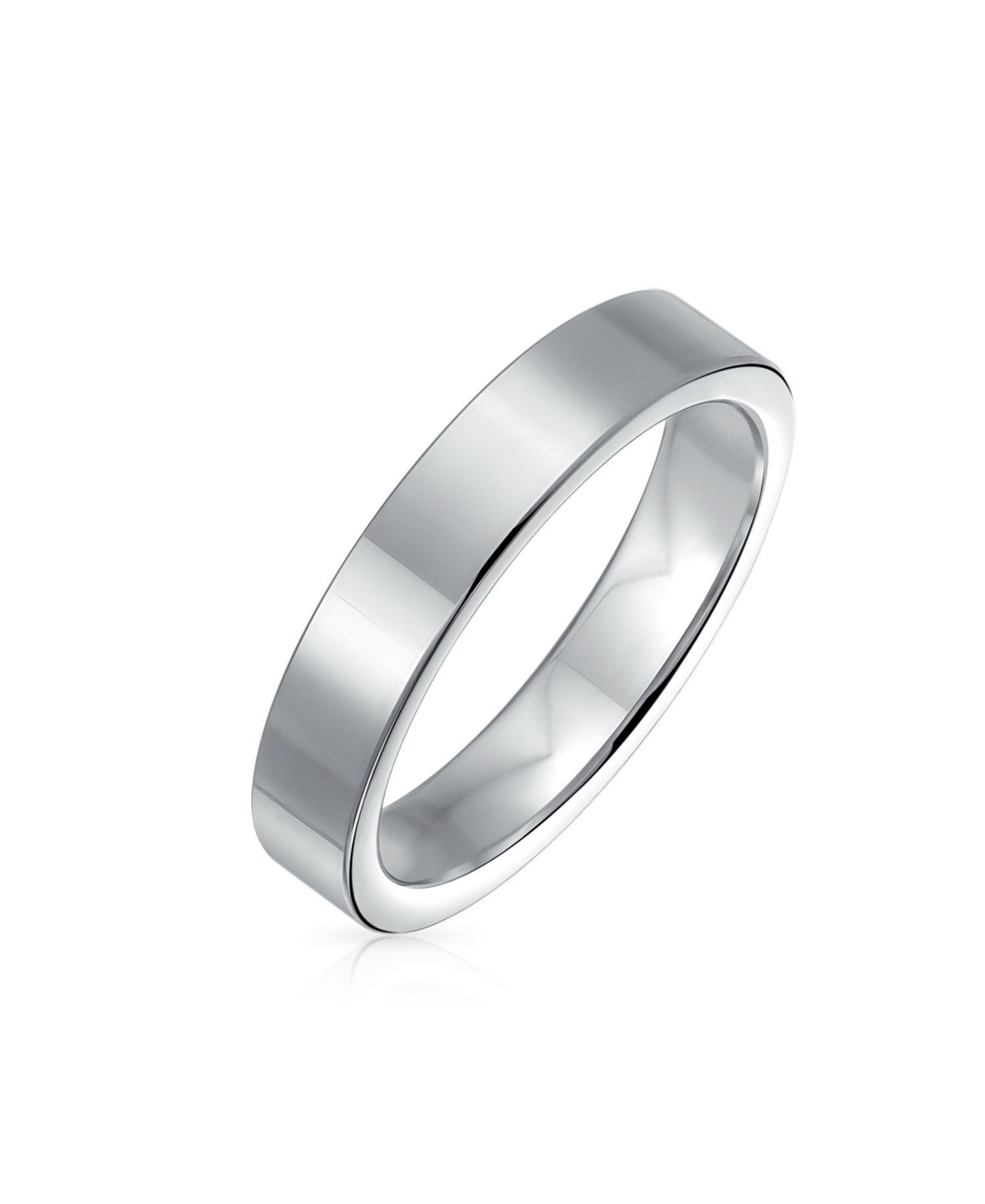 Click here for Bling Jewelry Plain Simple Flat Titanium Band Ring... prices