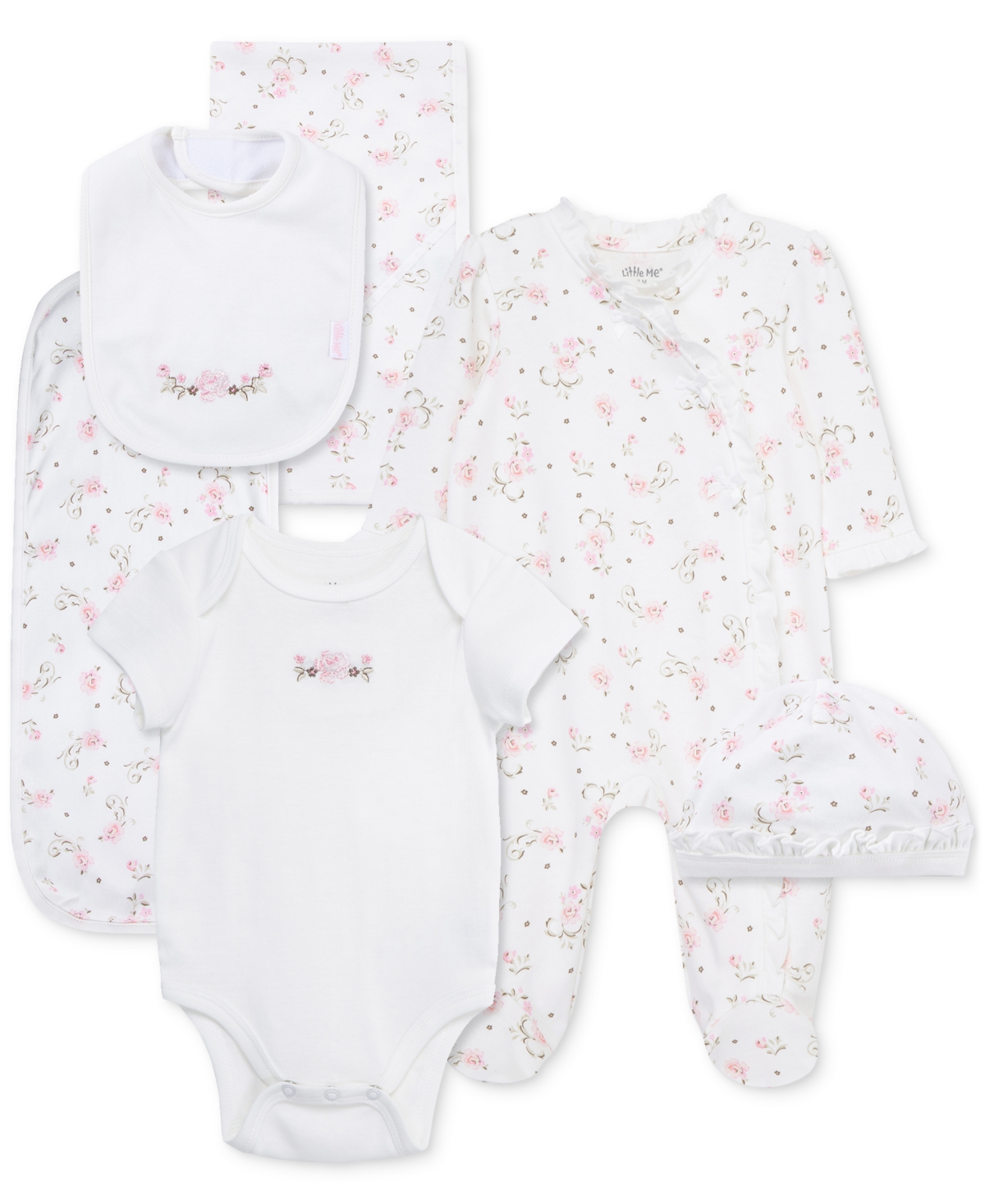 Click here for Little Me Baby Girls Cotton Vintage Rose Gift Box... prices