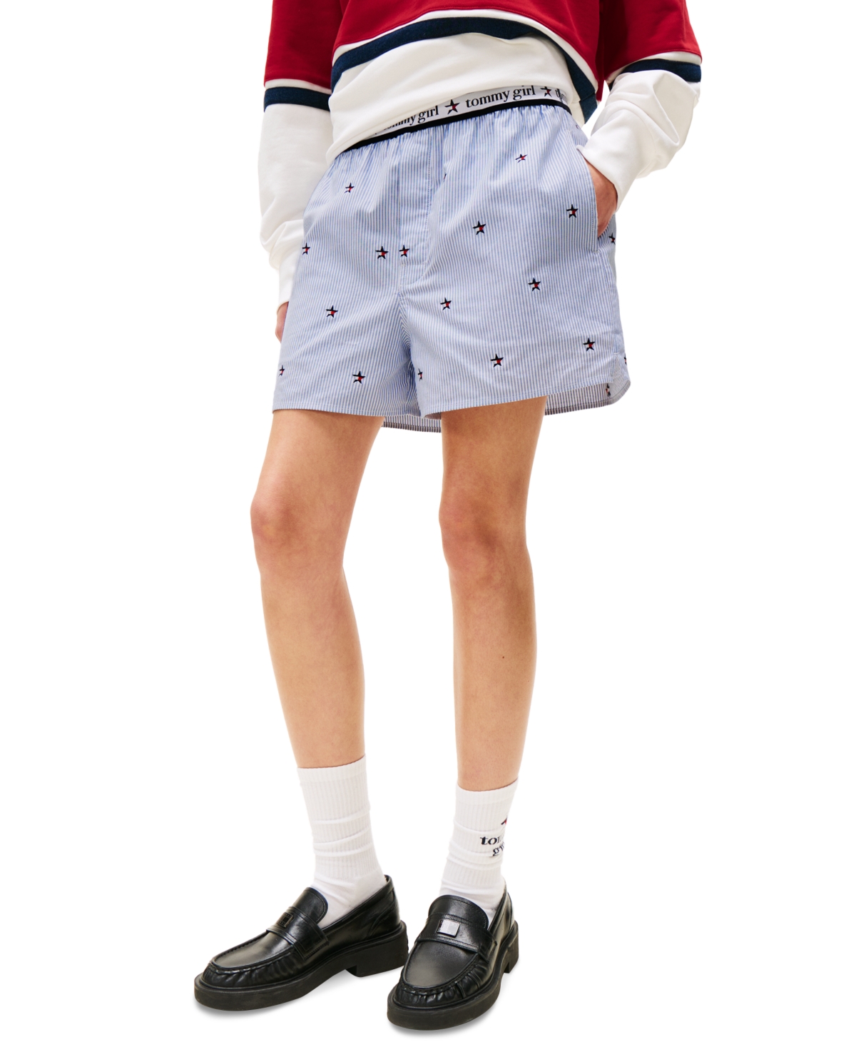Click here for Tommy Girl Womens Cotton Embroidered Short - Ithac... prices