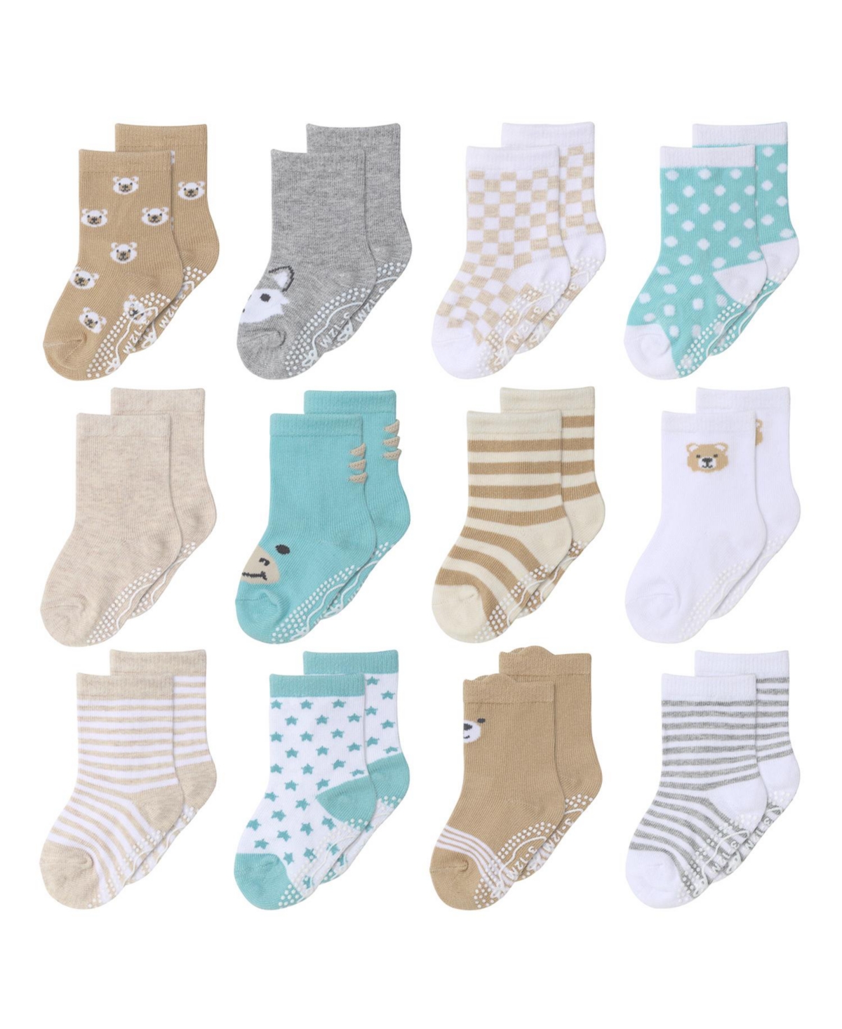Click here for The Peanutshell Baby Boys 12pk Cotton Socks  Grey... prices