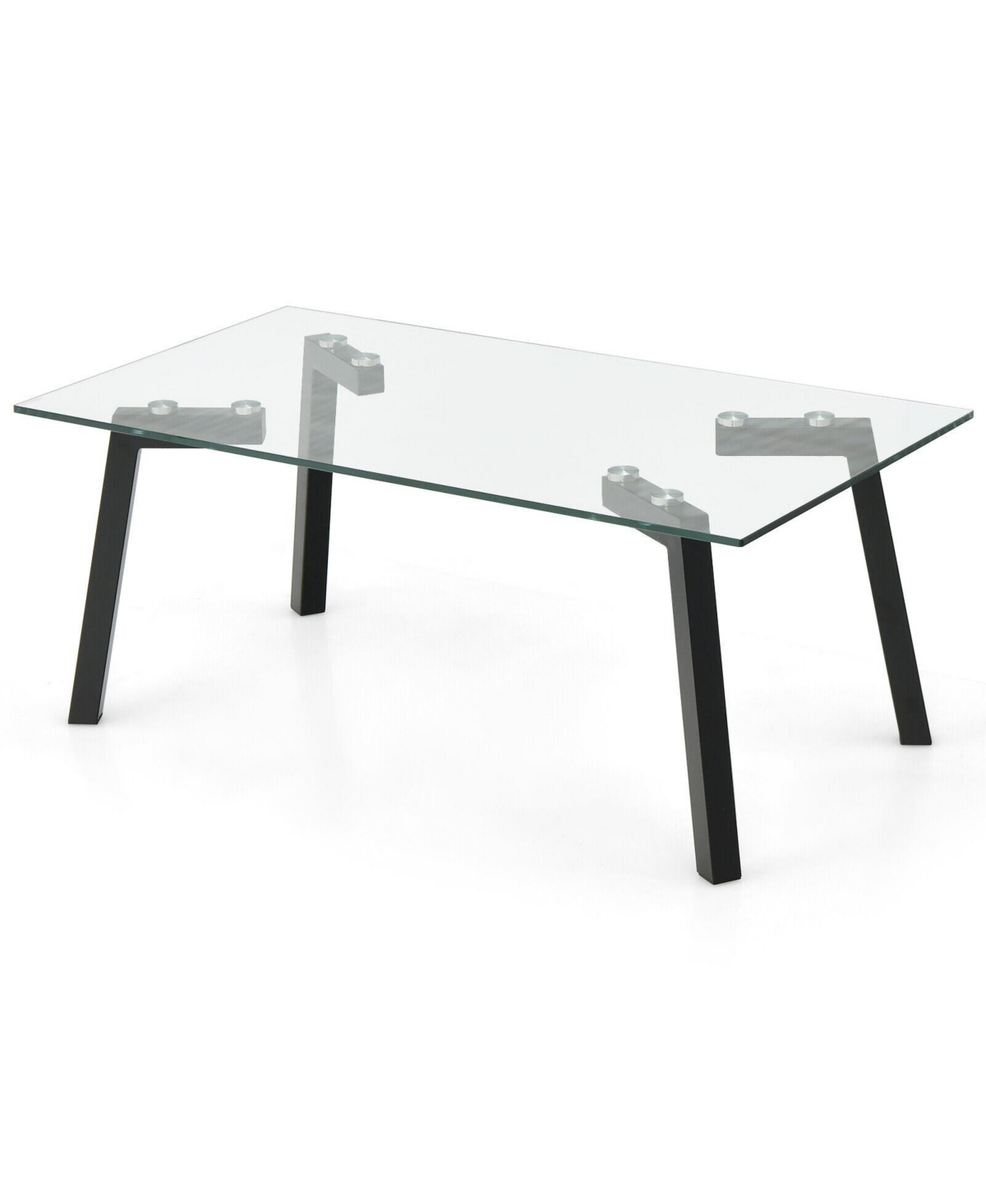 Click here for Modern Tempered Glass Coffee Table with Metal Fram... prices