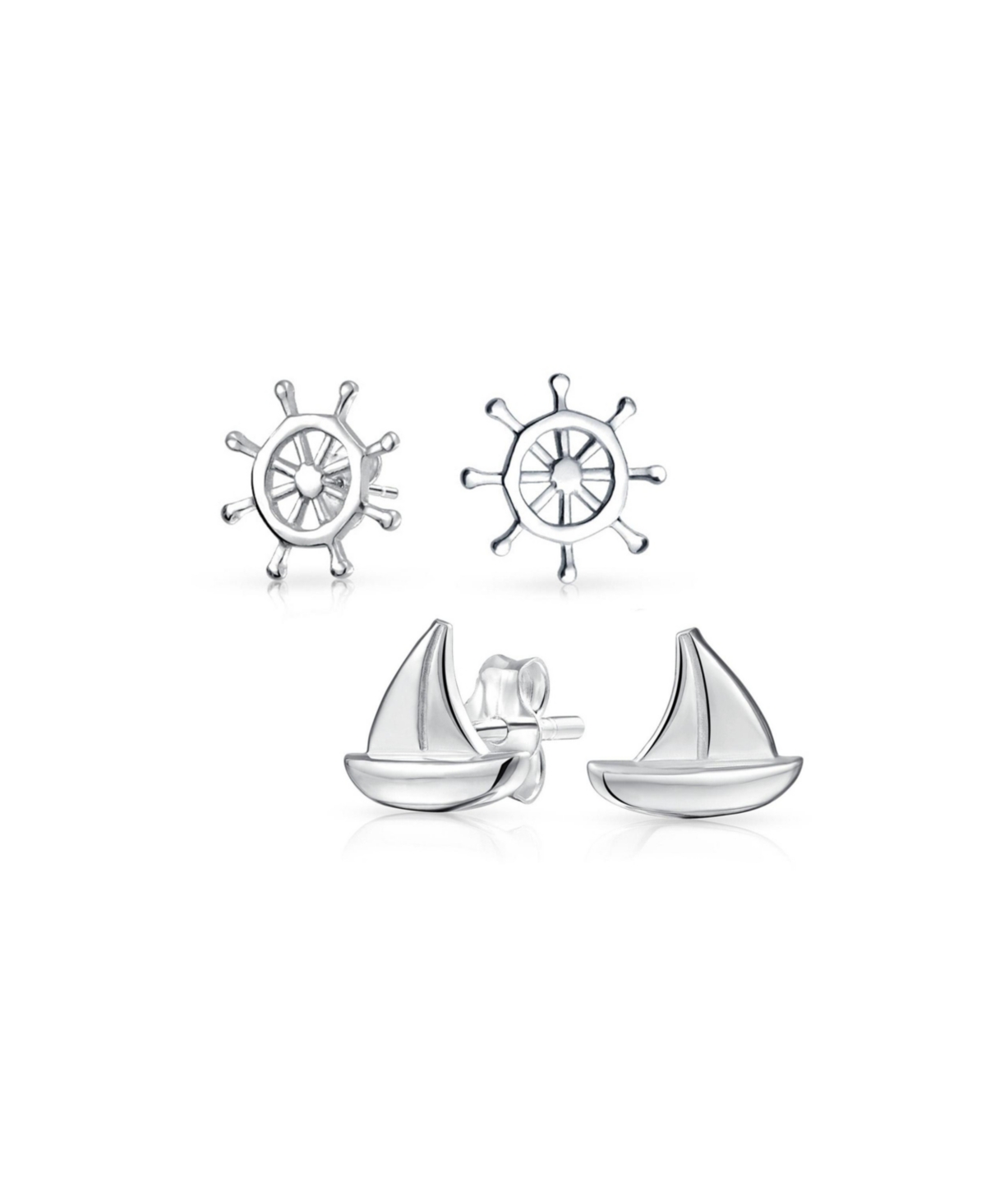 Click here for Bling Jewelry Set of 2 Small Nautical Sail Boat an... prices