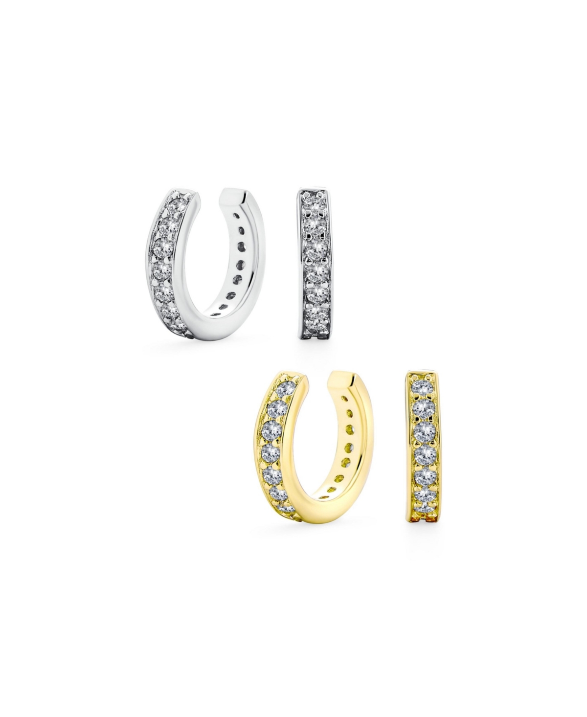 Click here for Bling Jewelry Set of 2 Ear Cuff Cartilage Cz Band... prices