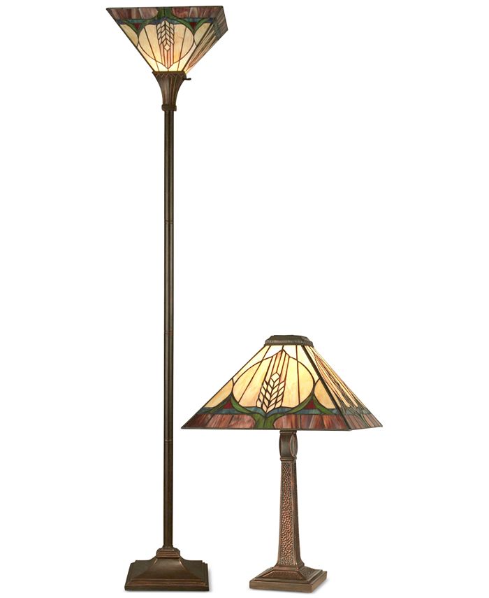 Dale Tiffany Stanton Mission Lamp Set - Macy's