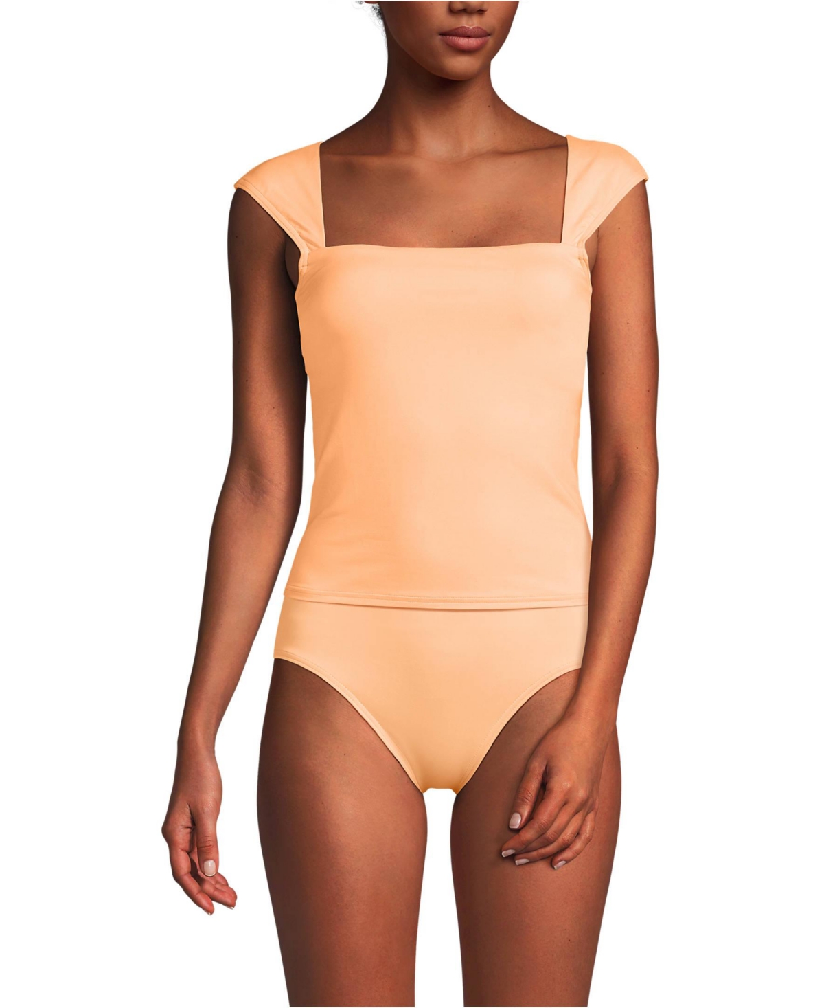 Click here for Lands End Womens Square Neck Underwire Tankini Top... prices