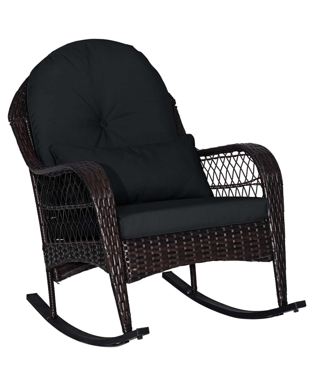 Click here for Patio Wicker Rocking Chair with Seat Back Cushions... prices
