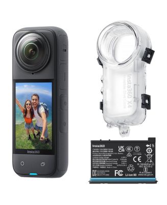 Insta360 X4 8K 360 Action Camera, Black, Bundle with Extra Battery and Invisible Dive Case - Macy's
