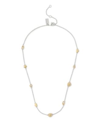 COACH Signature Tea Rose Heart Strand Necklace - Macy's