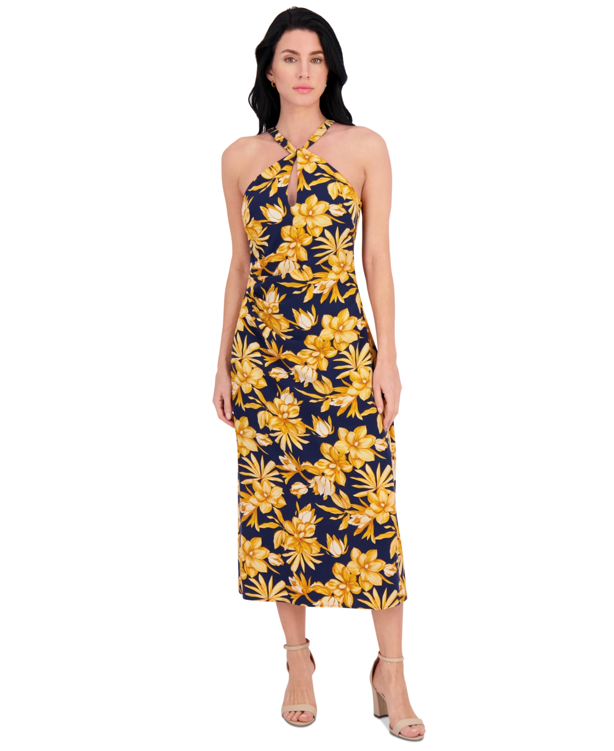 Click here for Siena Womens Printed Halter-Neck Sleeveless Maxi D... prices