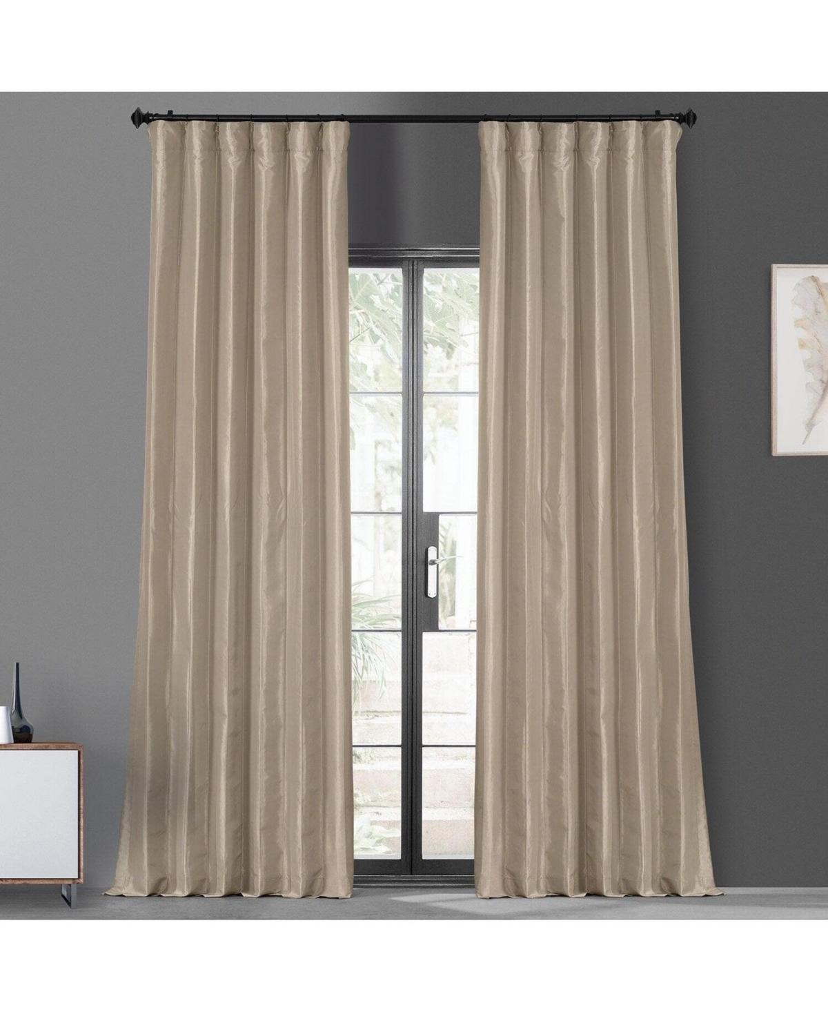 Click here for Half Price Drapes Antique Beige Faux Silk Taffeta... prices