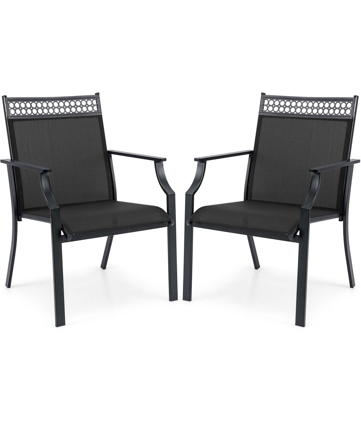 Click here for Patio Chairs Set of 2 with All Weather Breathable... prices