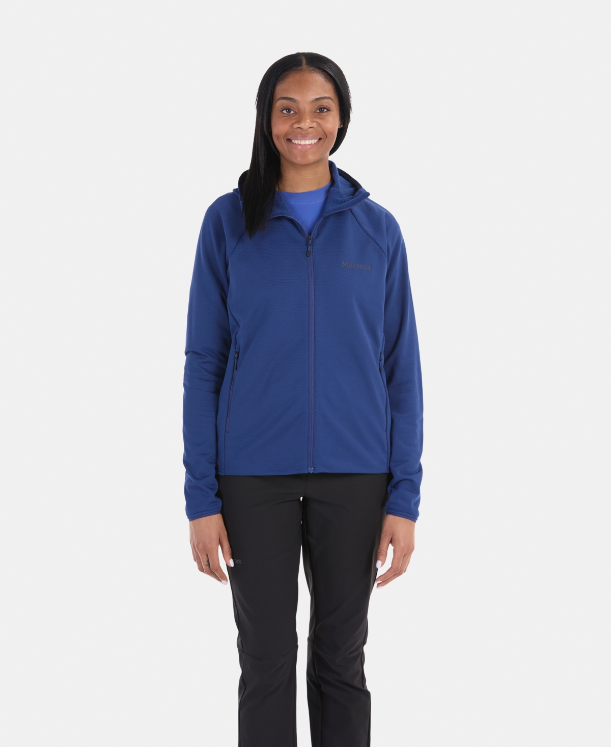 Marmot Womens Leconte Fleece Full-Zip Hoodie - Twilight Blue