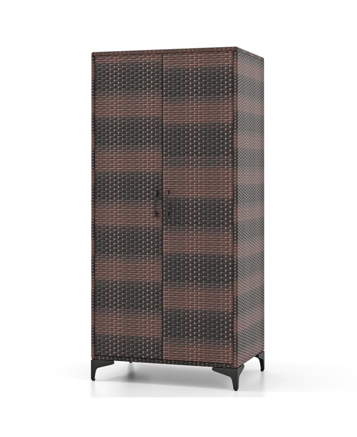Click here for Pe Rattan Wicker Wardrobe with 2 Doors and Hanging... prices