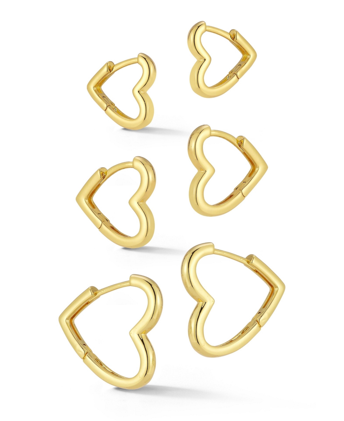 Click here for Rachel Zoe Gold Plated Triple Heart Hoop Earrings... prices
