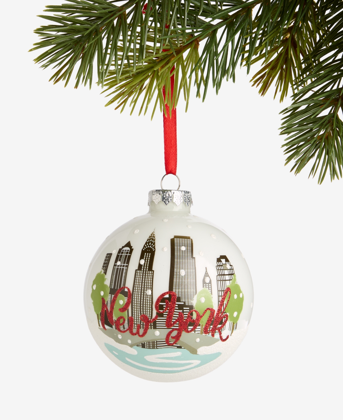 Click here for Holiday Lane New York City Glass Skyline Ball Orna... prices
