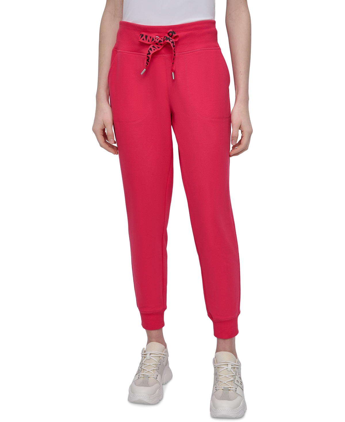 Click here for Dkny Sport Womens Logo-Drawstring High-Rise Jogger... prices