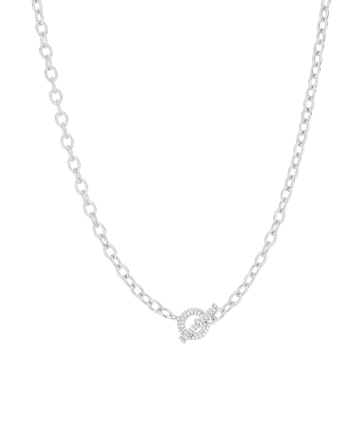 Click here for And Now This Cubic Zirconia Toggle Necklace - Silv... prices