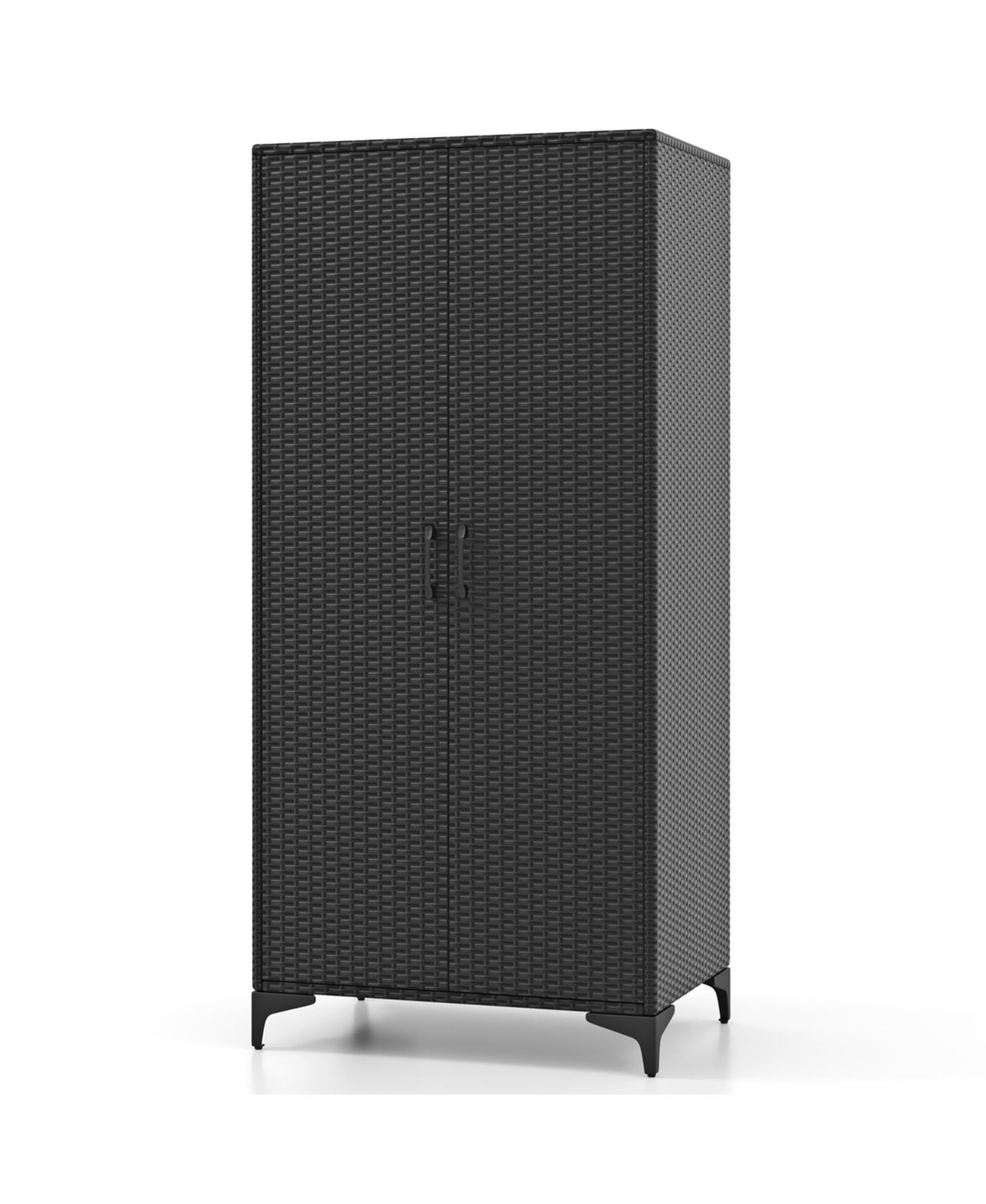 Click here for Pe Rattan Wicker Wardrobe with 2 Doors and Hanging... prices