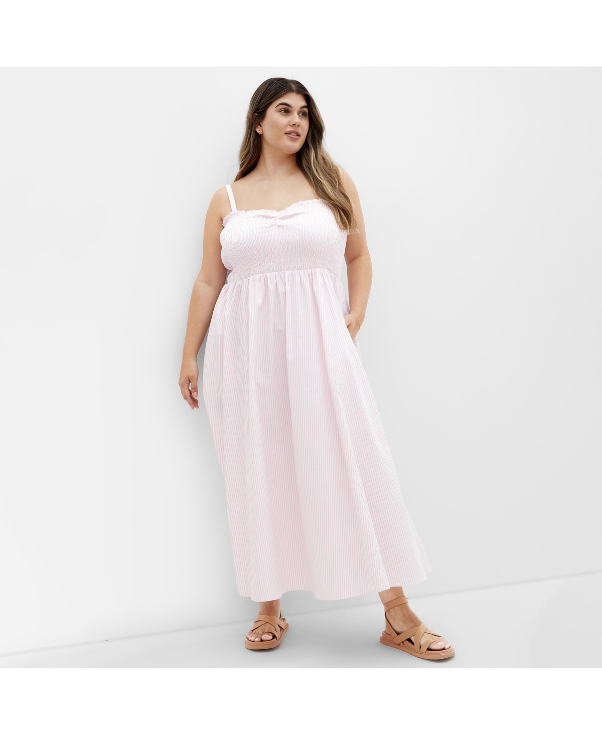 Click here for City Chic Plus Size Vacation Maxi Dress - Pink str... prices