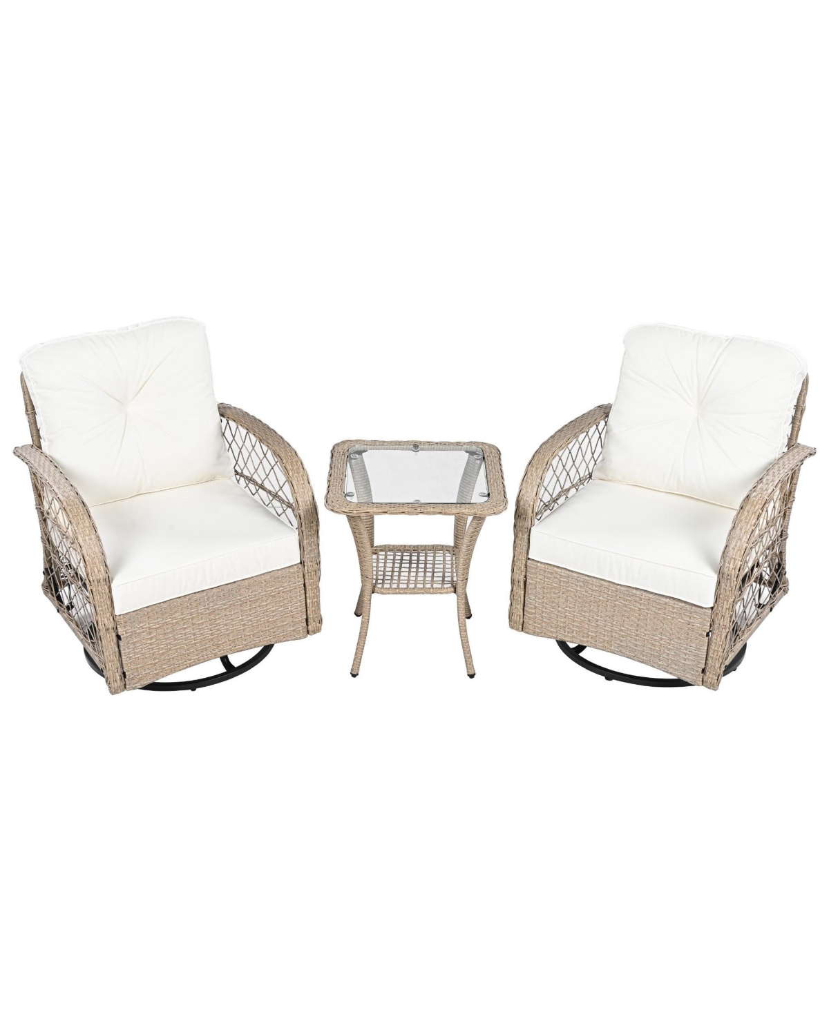 Click here for Mondawe 3-piece Outdoor Chair&Table Set Chat Set 2... prices