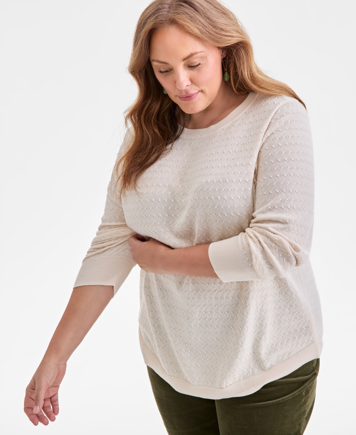 Click here for Style & Co Plus Size Solid Crewneck Sweater  Macys... prices