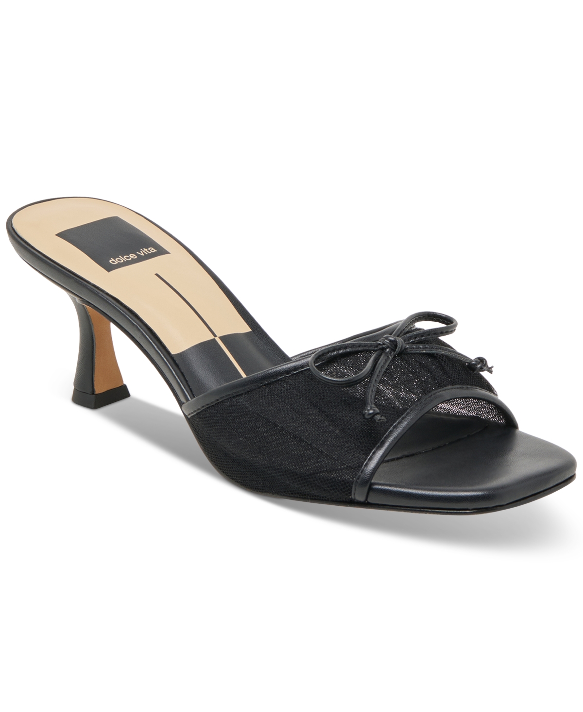 Click here for Dolce Vita Womens Galen Tule Bow Slide Kitten-Heel... prices