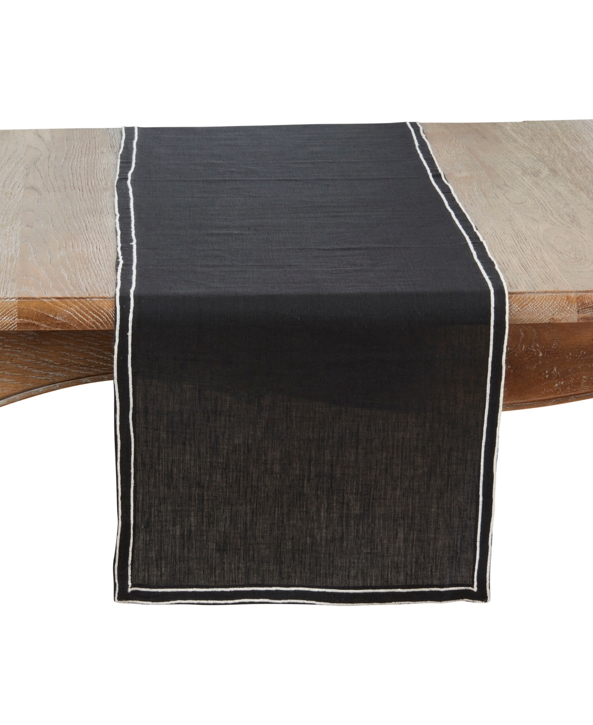 Click here for Saro Lifestyle Double Line Embroidered Table Runne... prices
